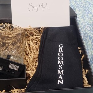 Page Boy Gift Mini Proposal Box Black Socks Bow Tie Mini - Etsy