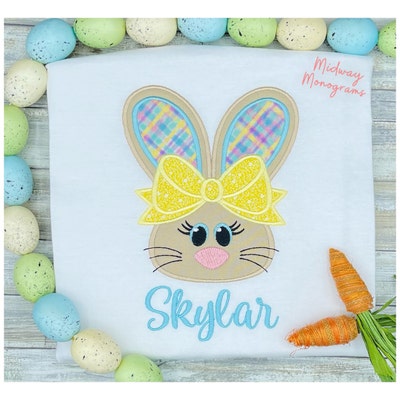 Easter Bunny Applique Design Easter Design Bunny Embroidery Rabbit ...