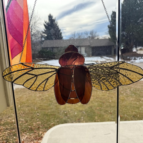 Pattern Beetle Stained Glass, Beetle Stained Glass Suncatcher, DIY ...