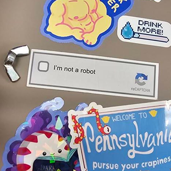 Recaptcha Sticker | Internet Security Decal | I Am Not a Robot | Funny ...