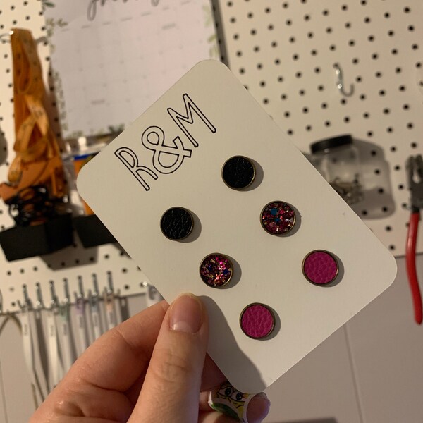 Stud Earring Card Template 2.3" X 3.2", Earring Card SVG, Earring Hang ...