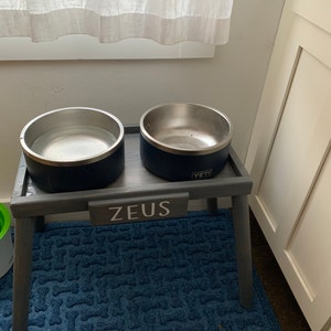 Dog Food Table Stand Dog Dinner Table Elevated Rustic Farmhouse Dog ...