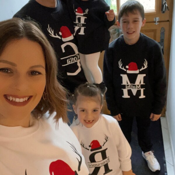 Personalised Family Christmas Jumper, Customised Christmas Sweater ...