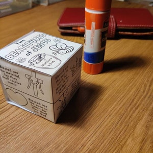 Printable Lords Prayer Cube for Kids, Lord's Bible Verse Sunday School ...