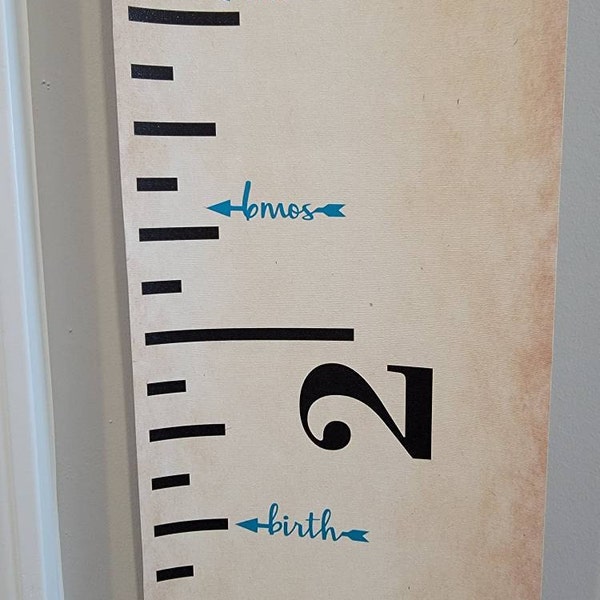 Height Marker for Growth Chart Ruler Vinyl Decal Arrow in Script ...