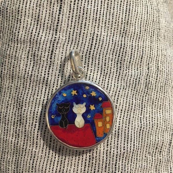 Enamel Ring Colorful Enamel Sterling Silver Ring Cloisonne Enamel Ring ...