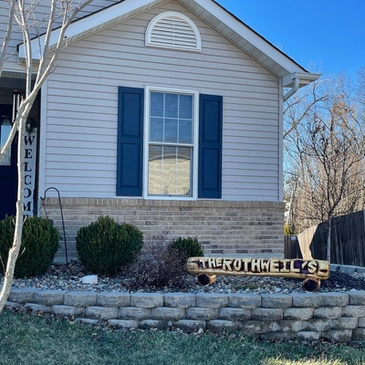 3 Foot Cedar Name Log, Two Base Logs, Rustic Yard Sign, Chainsaw ...