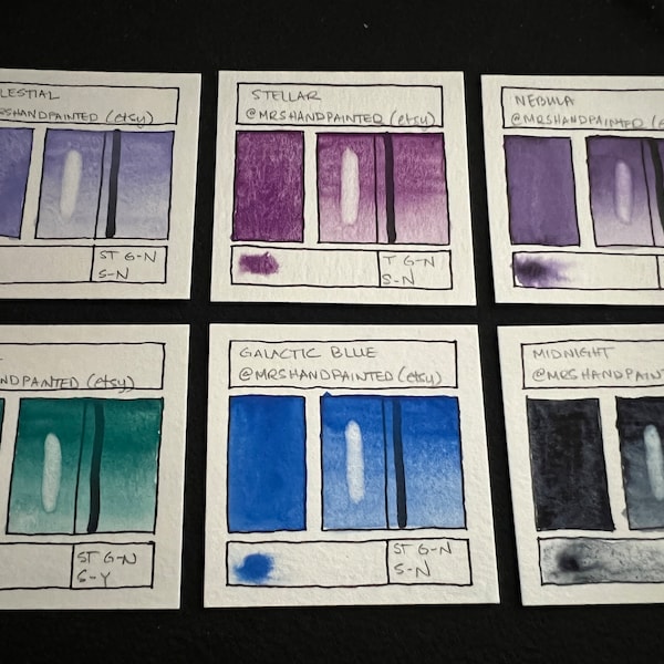 Handmade Watercolor Paints - SUPERNOVA - Artisan Paint Palette, Set of ...