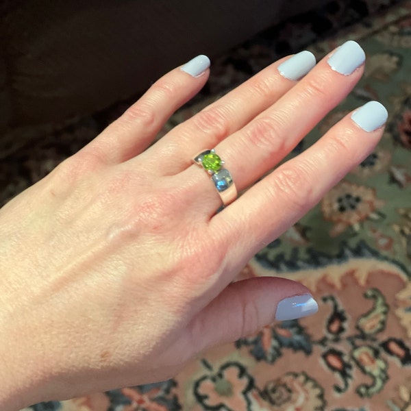 Once Upon A Time Ring - Peridot and Sterling or Gold - Etsy