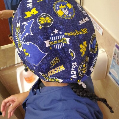 SCRUB HAT FEATURING Bones on Black Background With Satin - Etsy