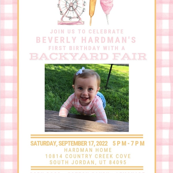 COUNTY FAIR EDITABLE Canva Invitation, County Fair Theme Party, Fair ...