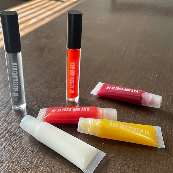 Lip Gloss Labels | Custom Clear Lipgloss Stickers | Cosmetic Label ...