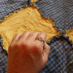 Mammoth Sunflower Flower Ring Stack Ring Silver Stack Ring - Etsy