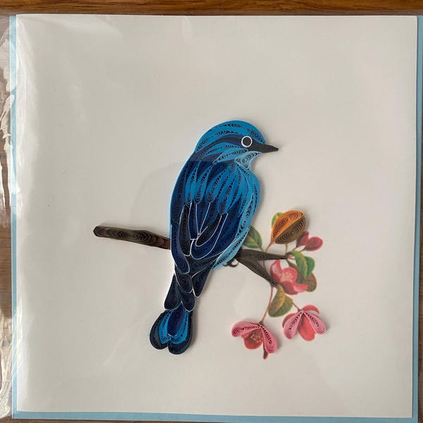 Handmade Paper Quilling Bird Greeting Cards 6.25x6, Fair Trade Vietnam ...