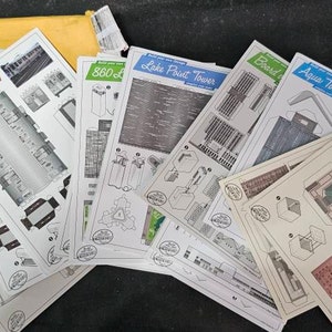 Build Your Own Public Transit Paper Model Postcards - Etsy