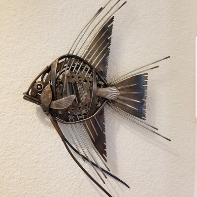 Angry Angler Scrap Metal Sculpture - Etsy