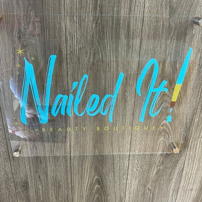 Custom Clear Acrylic Printed Logo With Standoffs, Any Color Floating ...