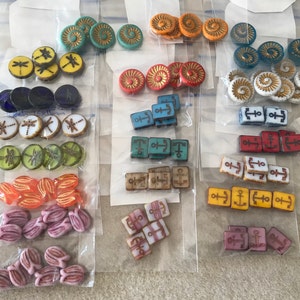 30 Pcs 8 Mm 2 Hole Czech Candy Beads Chalk Sfinx 11431 | Etsy