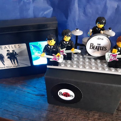 The Beatles 100% Genuine Lego Minifigures and Pieces Band on Stage With ...