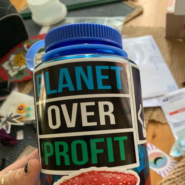 Planet Over Profit Vinyl Sticker - Etsy
