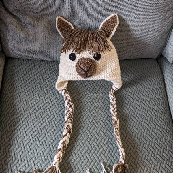 Pattern~crochet Llama Hat, Llama Pattern, Llama Beanie Pattern, Llama ...