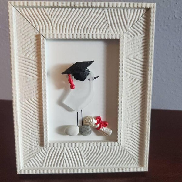 Graduation Sea Glass Art - Etsy
