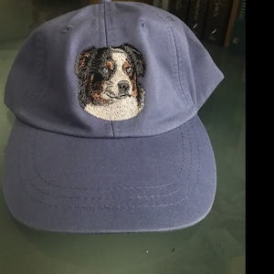 Australian Shepherd Embroidered Hat, Baseball Cap, Dog Lover Gift, Pet ...