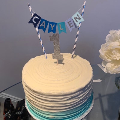 Personalized Boys Cake Topper Boys Cake Bunting Custom Cake - Etsy UK