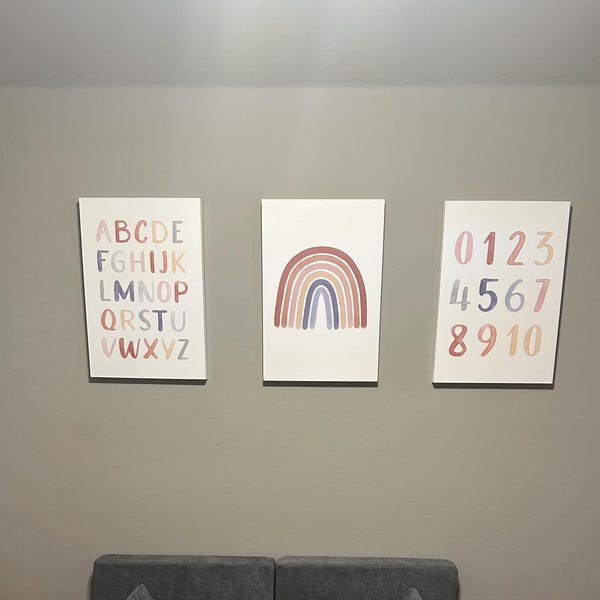 Rainbow Classroom Decor Set of 4 Prints Educational Wall Art ...