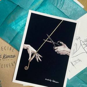 Thread of Life Ancient Greek Mythology Art Print, Hand Embellished Gold ...