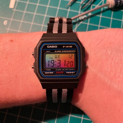 Casio F-91W Gradient Filter Screen - Etsy