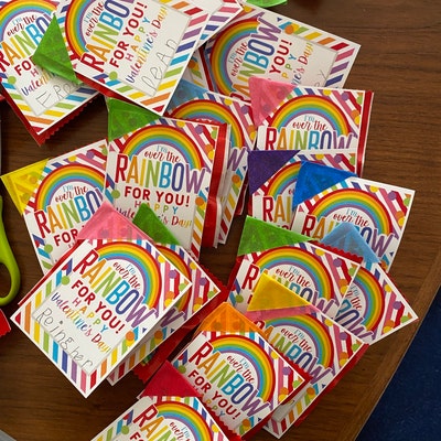 Rainbow Valentine's Day Printable Tags Over the Rainbow for You ...
