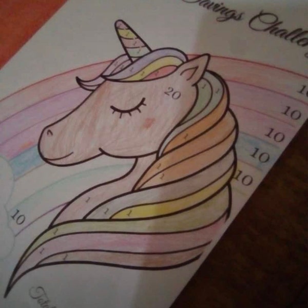 A4/A6 Unicorn Savings Challenge | Kids Cute Savings Challenge | Fun ...