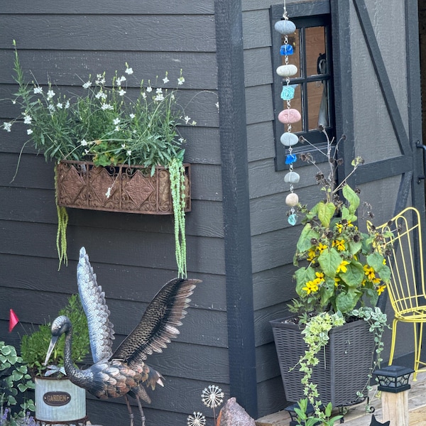 Raining Rocks - Hanging Stone Garden Sculpture/garland - Etsy