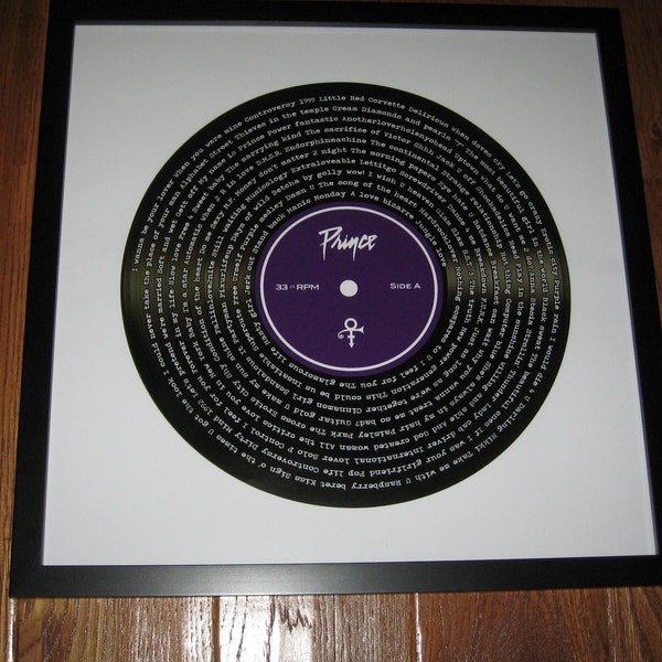Custom Vinyl Print · Vinyl Record Art · Personalized Song Lyrics Wall ...