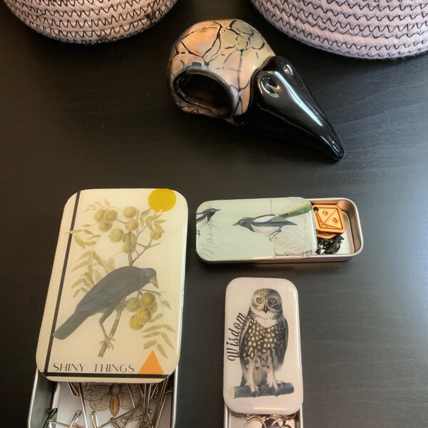 Magpie Tin SMALL, Notions Tin, Treasure Box, Jewellery Box (019) - Etsy