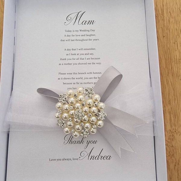 Diamond and Pearls Mother of the Bride Brooch - Etsy UK
