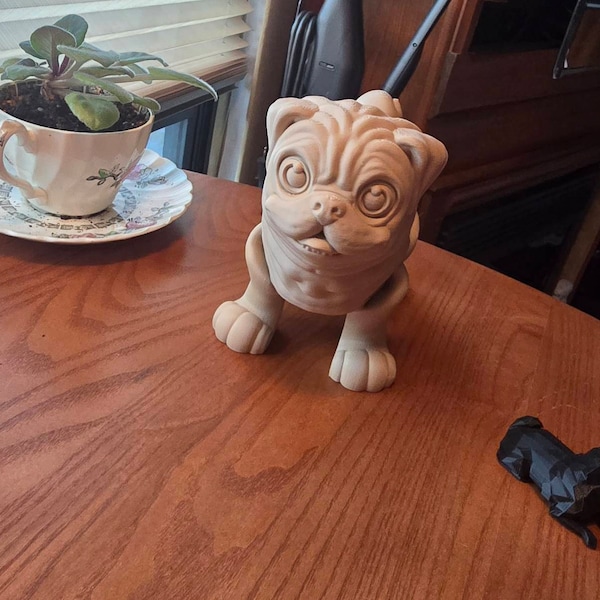 Flexi Pug: Articulated 3D Printed Dog Toy (instant Download) - Etsy