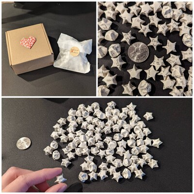 Book Page Mini Origami Stars, Upcycled Lucky Stars, Book Themed Wedding ...