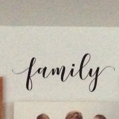 Family Wall Decal, Handwritten Font Family Decal, Family Lettering ...