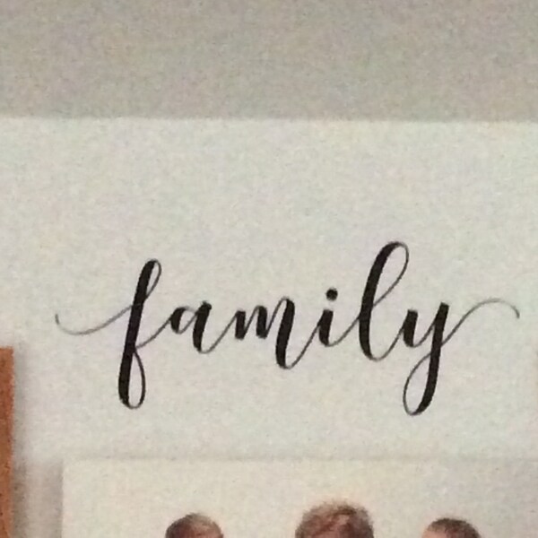 Family Wall Decal, Handwritten Font Family Decal, Family Lettering ...