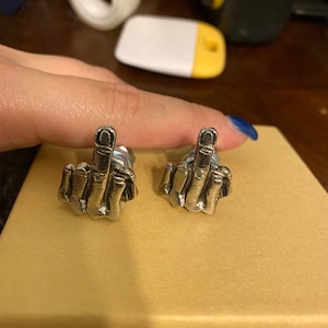 2 Metal License Plate Custom Bolts,middle Finger,flip Off,screw ...