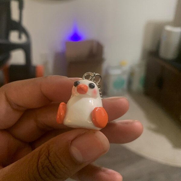 Handmade Silly Goose Keychain Polymer Clay | Bluejaywayco - Etsy