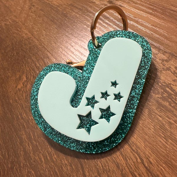 Initial Keychain, Personalized Alphabet Keychain, Letter Keychain ...