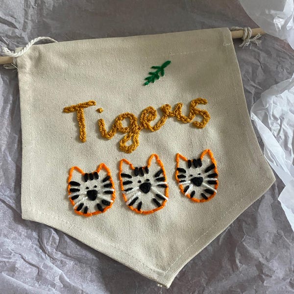 Personalised Custom Name Hand Embroidered Nursery Decor Wall Hanging ...