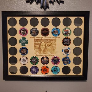 Poker Chip Frame Display Insert Life Behind Bars Fits 36 Harley ...