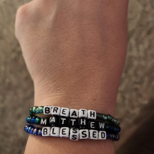 Custom Beaded Word Bracelet, Words of Affirmation, Expression Bracelets ...