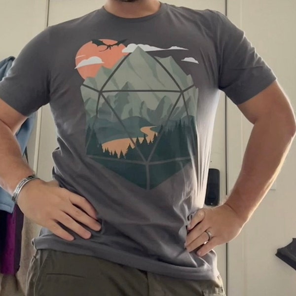 A D20 Scene Shirt | | Dnd Gift | Dungeons and Dragons Present | Rpg ...