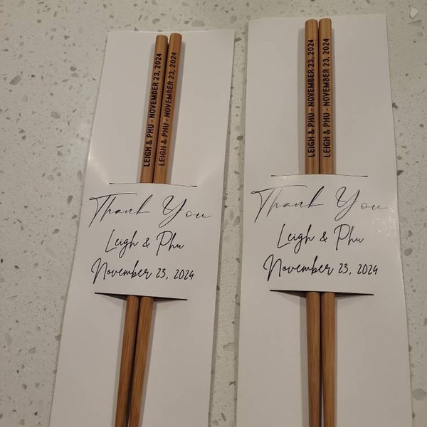 Personalized Chopsticks, Save the Date, Wedding Favor Chopsticks ...