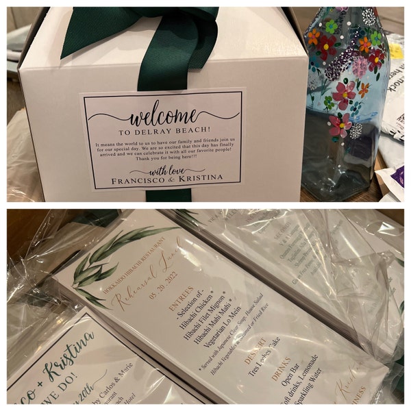 Wedding Welcome Boxes With Personalized Welcome Note - Hotel Welcome ...